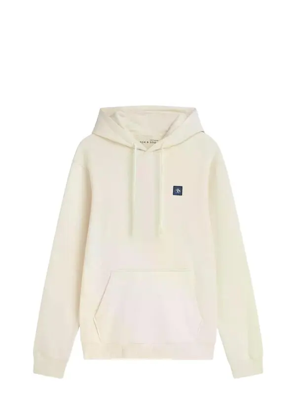 Scotch & Soda Logo-patch Drawstring Hoodie - Neutrals