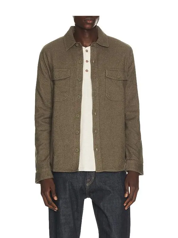 Paige Seymore Overshirt In Green - Cedar Moss Combo