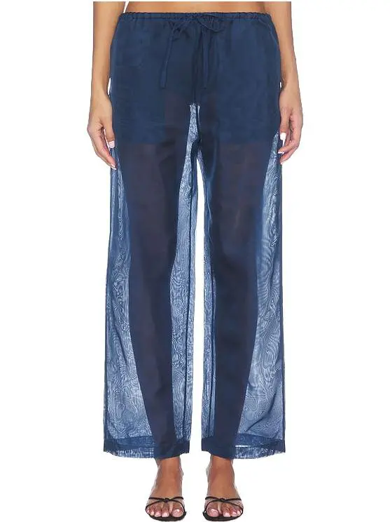 Renggli Organza Pant In Navy - Midnight