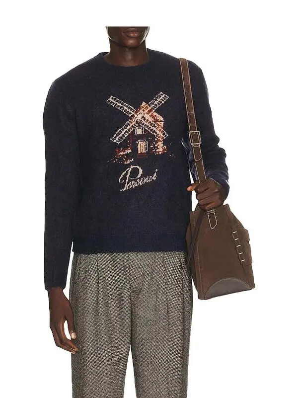 PERCIVAL Miller Jacquard Jumper - Navy