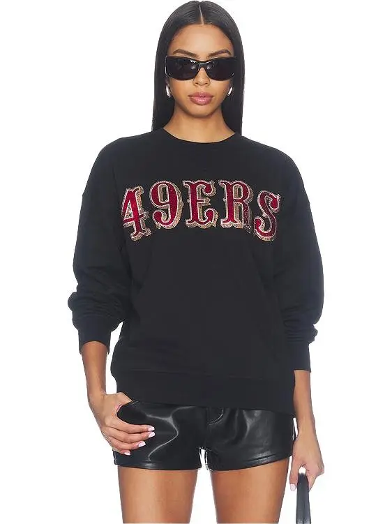 Terez San Francisco 49ers Marquee Crew Sweatshirt - Black