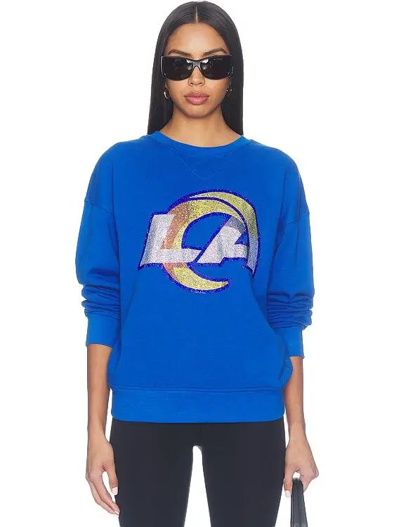 Terez Los Angeles Rams Marquee Crew Sweatshirt In Blue - Navy