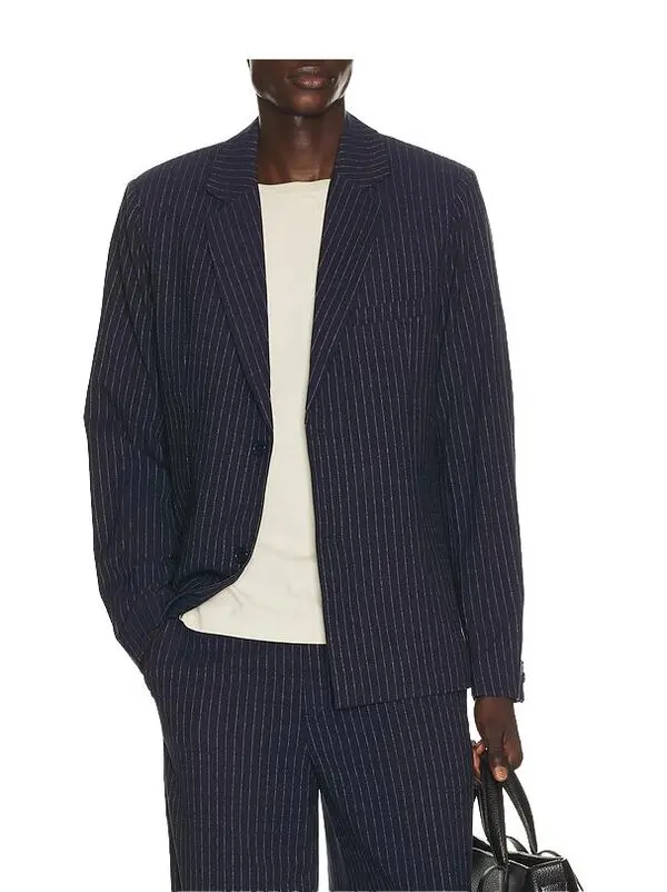KROST Double-button Pinstripe Blazer - Navy