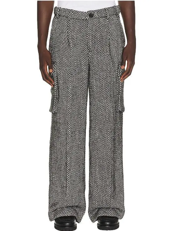 KROST Eco Herringbone Cargo Pant - Black