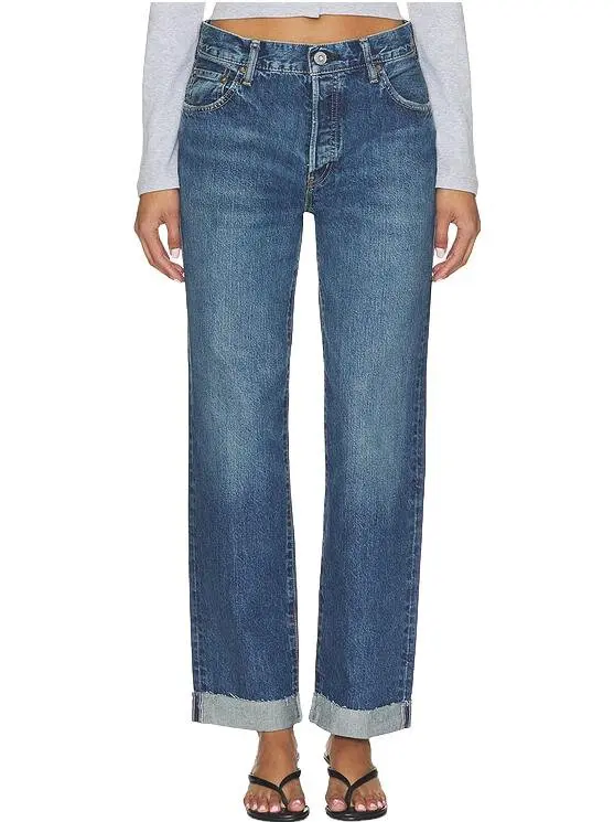 Moussy Vintage Kent Straight Leg Jeans - Blue