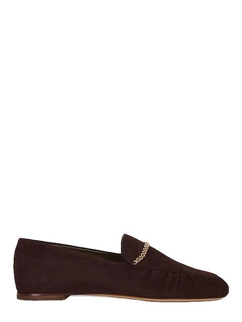 MARIA LUCA Ortensia Suede Loafer In Chocolate - Coffee