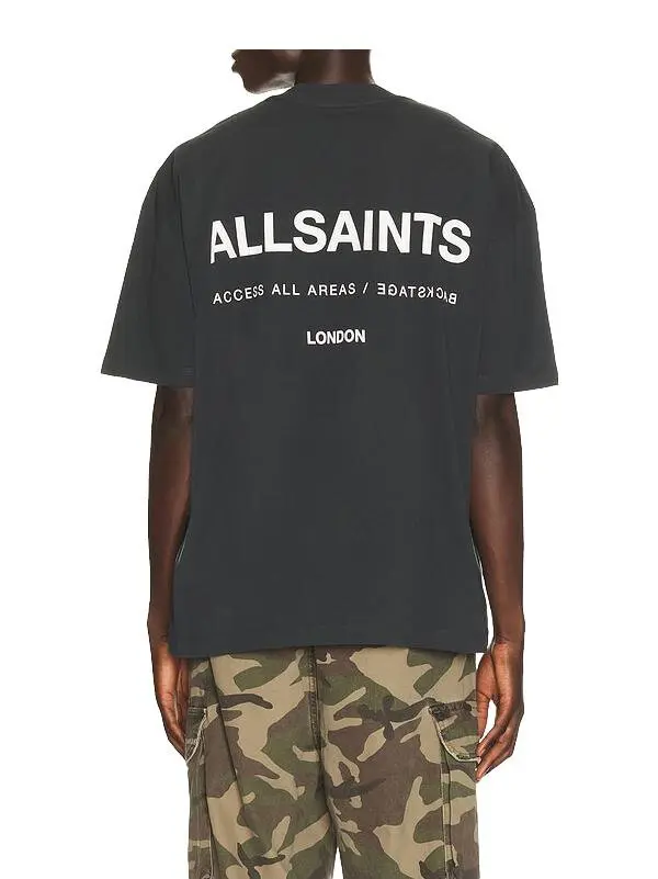 ALLSAINTS Backstage Short Sleeve Tee In Grey - Carter Grey