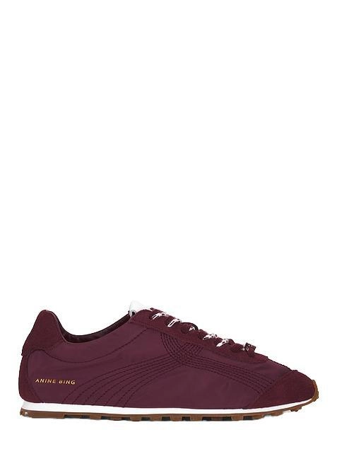 ANINE BING Juna Sneaker In Burgundy - Fig