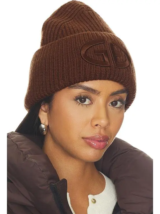 Goldbergh Valerie Beanie In Brick - Deep Mocha
