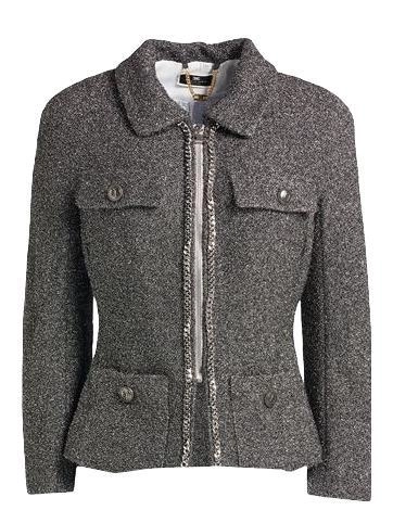 Elisabetta Franchi Jacket Size Viscose, Polyimide, Polyamide, Polyester - Grey