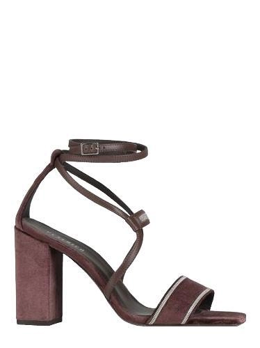 Peserico Sandals Size Textile Fibers - Brown