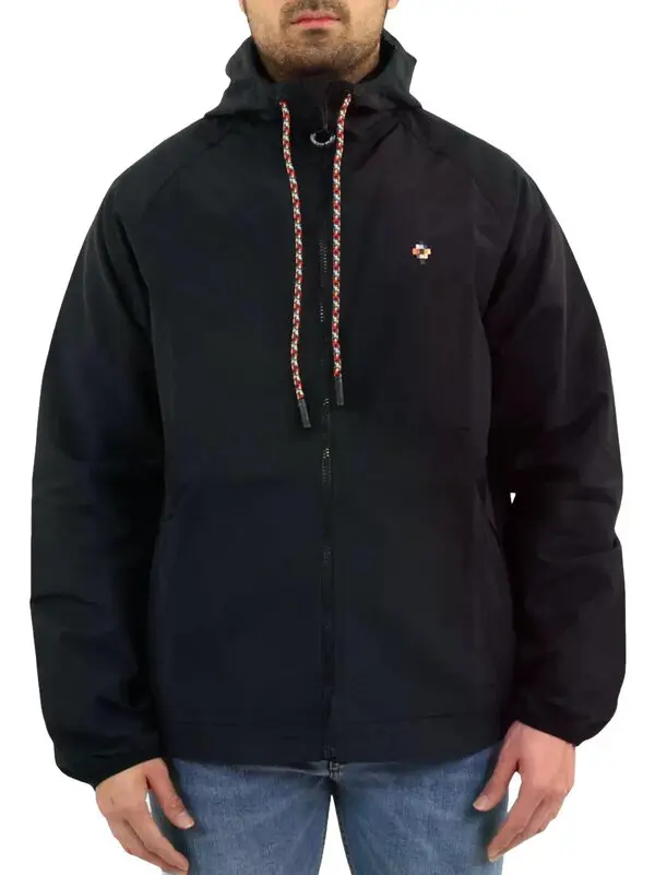 COUNTY OF MILAN Cross Logo-patch Windbreaker - Black