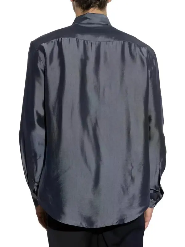 Giorgio Armani Satin-finish Shirt - Grey