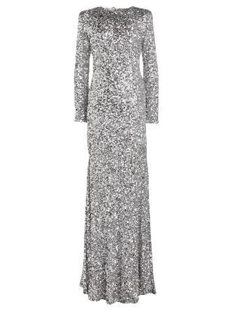 Elisabetta Franchi Maxi Dress Size Polyester, Elastane - Silver