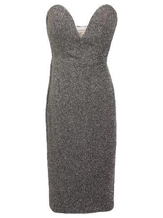 Elisabetta Franchi Midi Dress Charcoal Size Viscose, Polyimide, Polyamide, Polyester - Grey