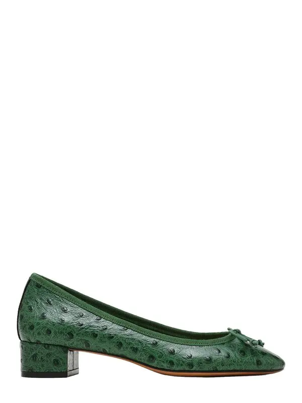 Steve Madden Steffi Ostrich Block Heels - Green