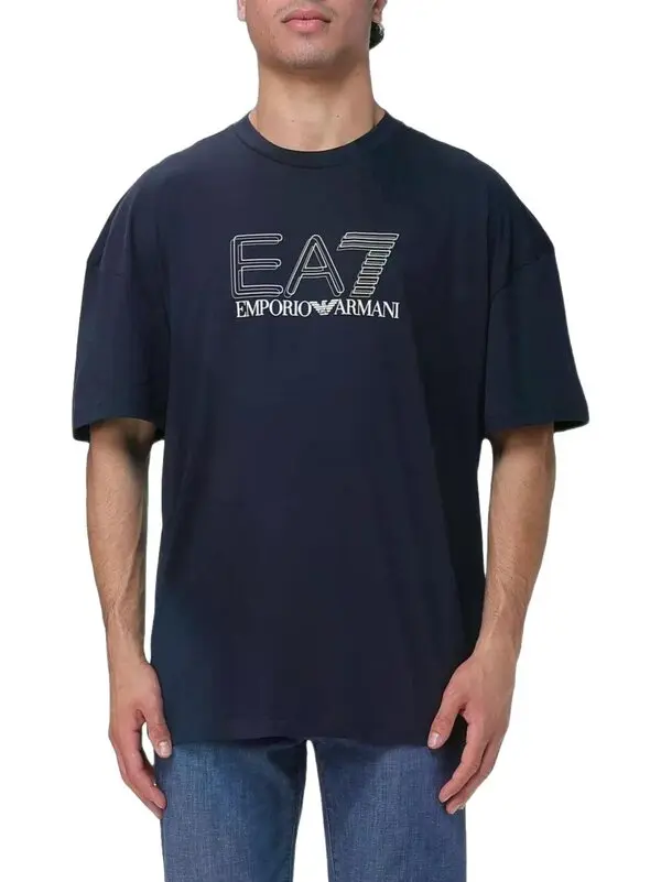 EA7 Logo-print T-shirt - Blue