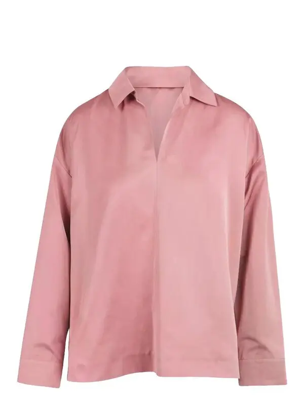 Max Mara Embellished-cuff V-neck Blouse - Pink