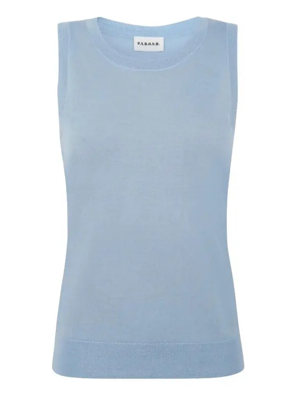 P.a.r.o.s.h Sleeveless Knit Top - Blue