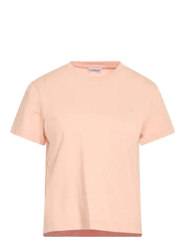 Burberry Solid Color T-shirts - Nude