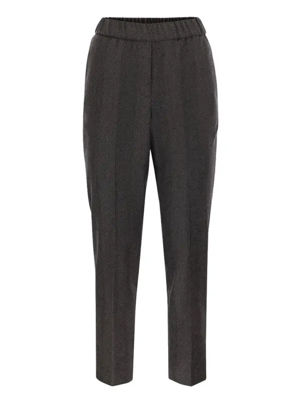 Peserico Casual Trousers With An Elastic Waistband - Gray