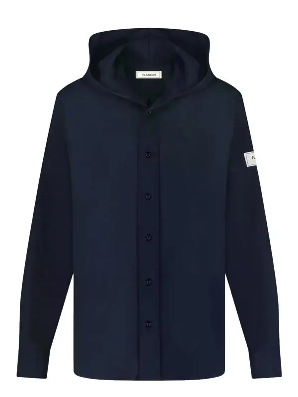 FLANEUR Atelier Hooded Shirt - Blue