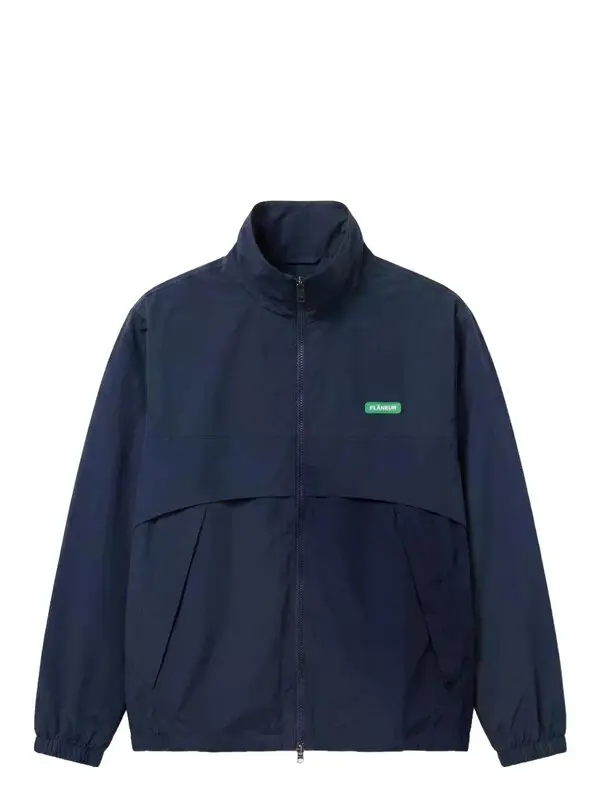 FLANEUR Badge Zip-up Track Jacket - Blue