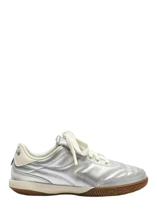 DIADORA Metallic Leather Indoor Sneakers - Silver