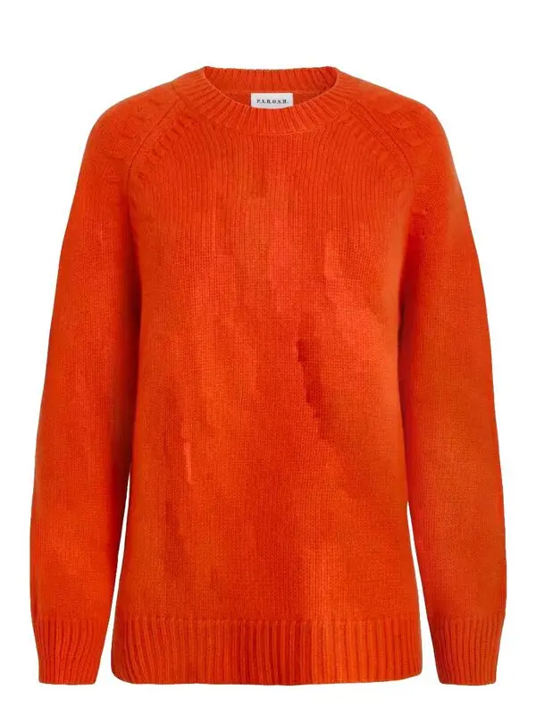 P.a.r.o.s.h Ribbed-knit Raglan-sleeve Sweater - Orange