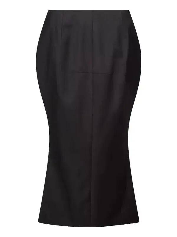 Matieres Fecales Raw-cut Mermaid Midi Skirt - Black