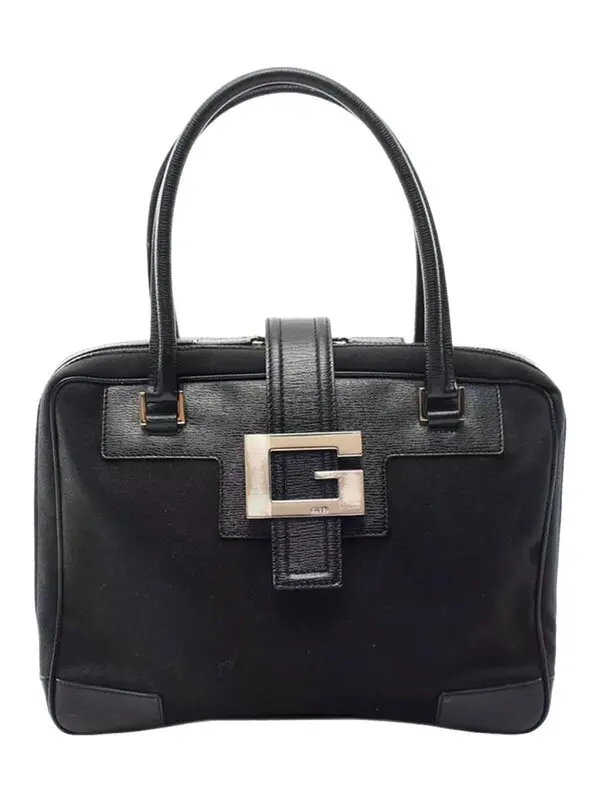 Gucci 2000-2015 Canvas Shoulder Bag - Black