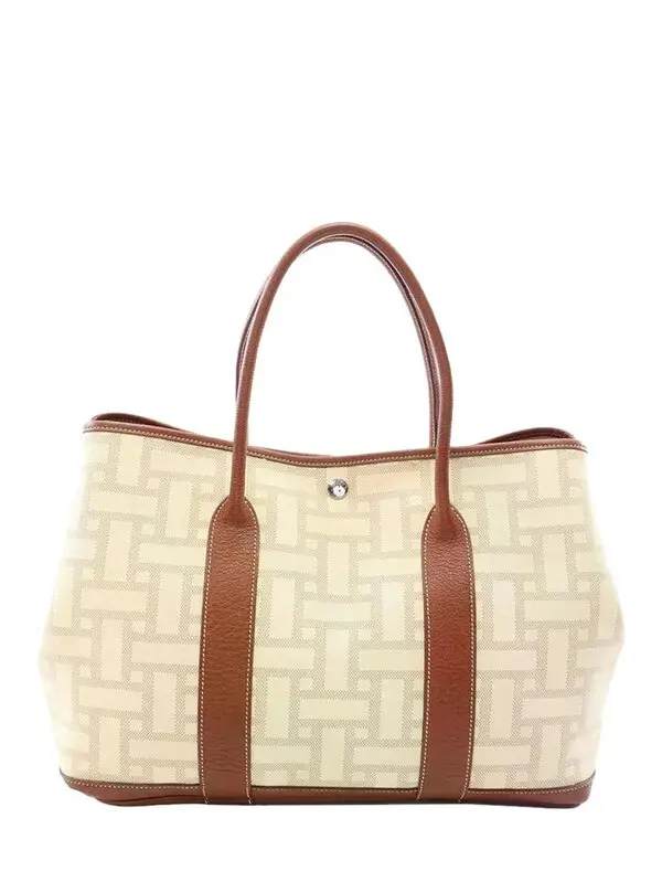 Hermès 2008 Toile Mosaique Garden Party 36 Tote Bag - Neutrals