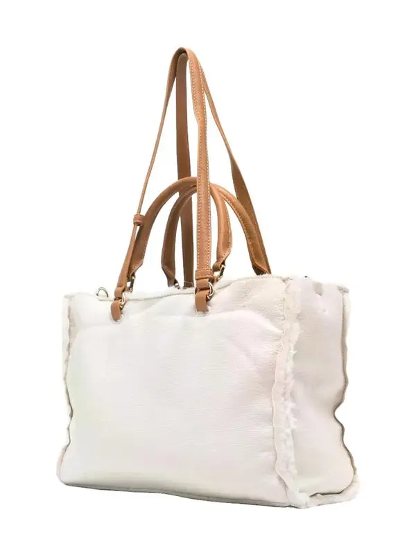 ERMANNO FIRENZE Crochet-embroidery Tote Bag - Neutrals