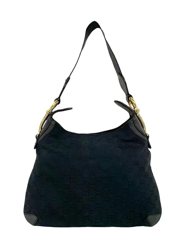 Gucci 2000-2015 Gg Canvas D-ring Hobo Bag - Black