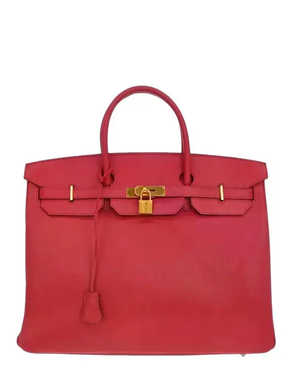 Hermès 2011 Epsom Birkin 40 Leather Tote Bag - Red