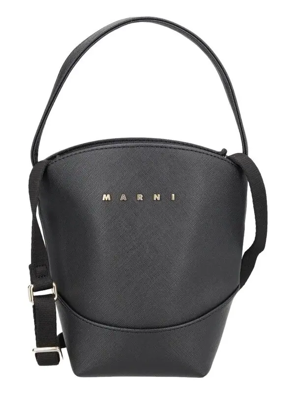 Marni Flower Basket With Deta - Black