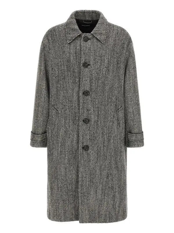 Dolce & Gabbana Chevron' Wool Coat - Multicolor