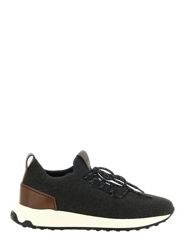 TOD'S Stretch Fabric Sneakers - Gray