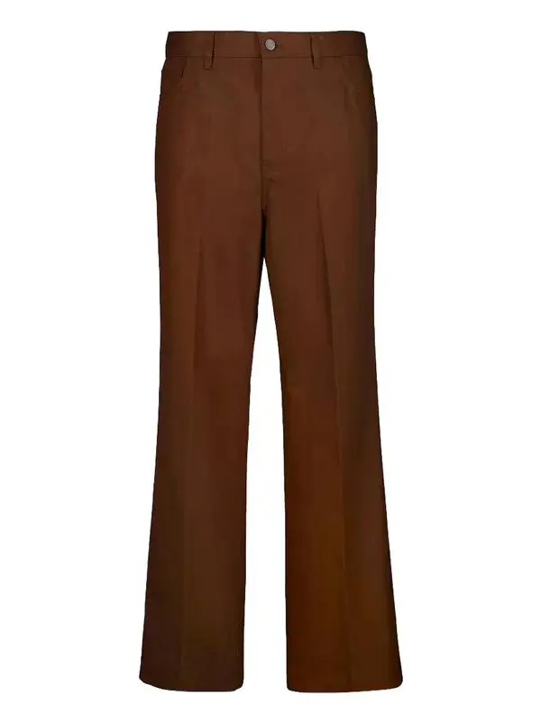 Valentino Garavani Pressed-crease Trousers - Brown