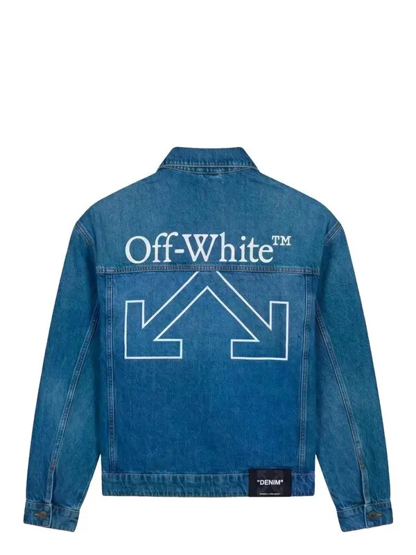 Off-White Logo-print Denim Jacket - Blue