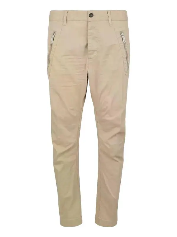 Dsquared2 Zip-detail Chino Trousers - Neutrals