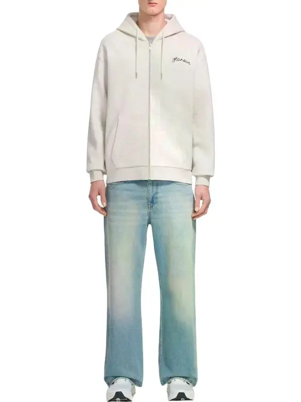 FLANEUR Signature Zip-uphoodie - Grey
