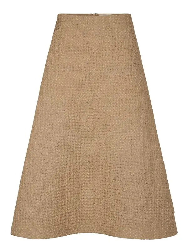 HEIRLOME Ryan Silk Maxi Skirt - Tan
