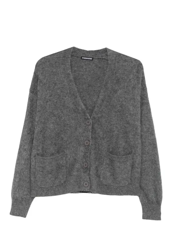 SUSANNE BOMMER V-neck Patch-pocket Cardigan - Grey