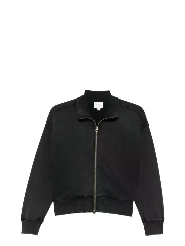 BOBI Funnel-neck Zip-up Sweatshirt - Black