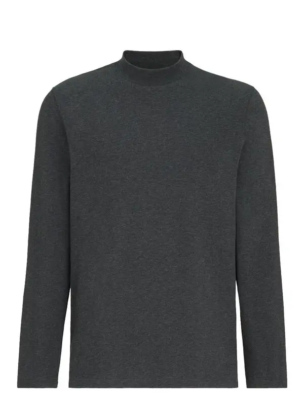 Brunello Cucinelli Cotton Turtle-neck T-shirt - Grey