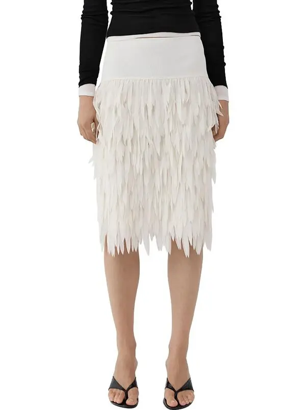 ST. AGNI Fringe Midi Skirt - Talco