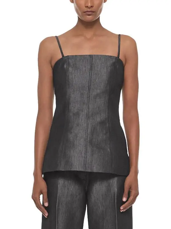 Helmut Lang Seamed Slip Top - Black