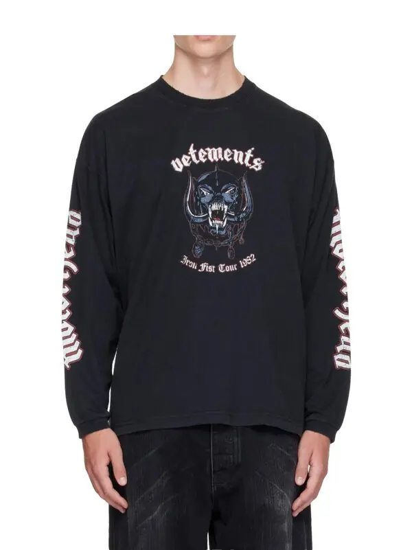 Vetements X Motörhead Collaboration Long-sleeve T-shirt - Water-washed Black
