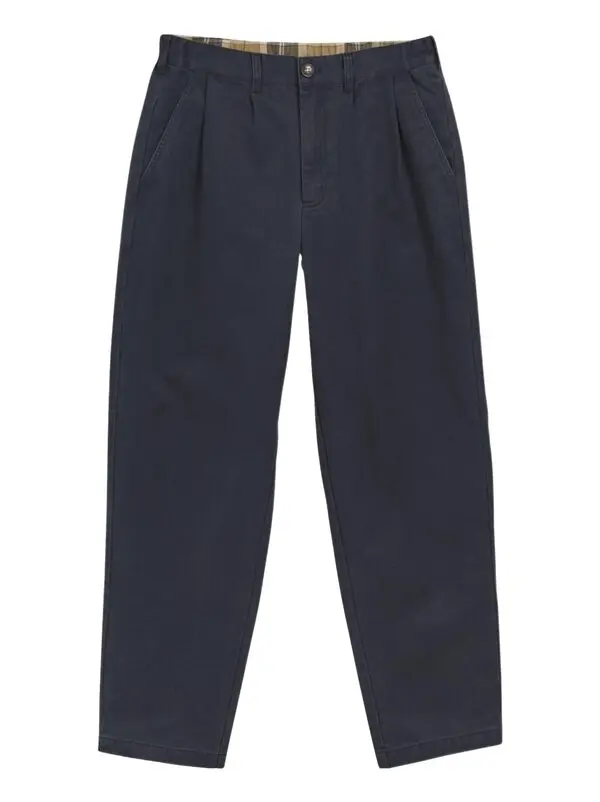 Barbour Pleated Chino Trousers - Navy